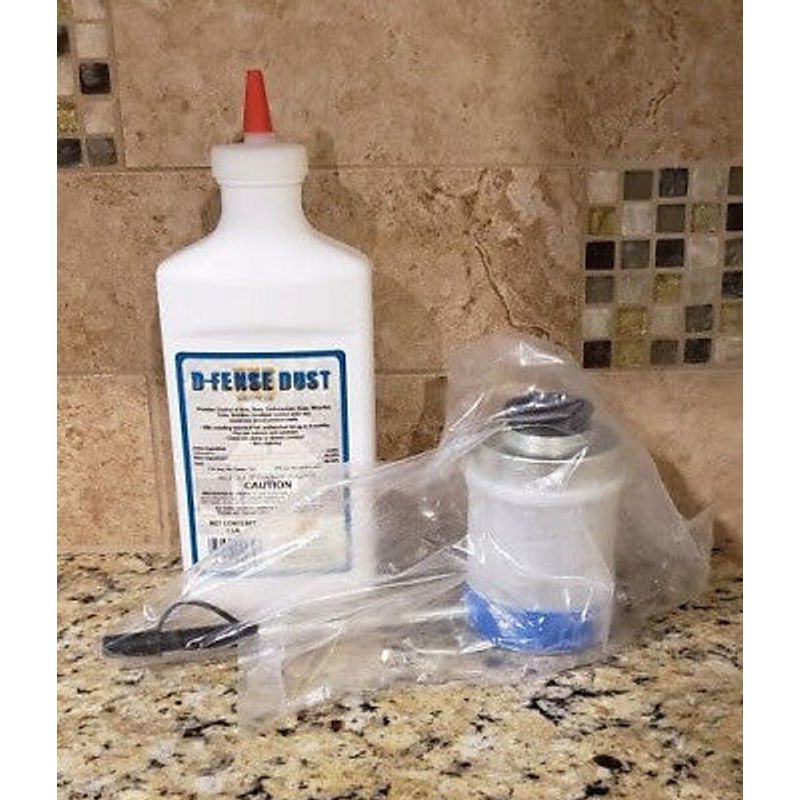 1 LB D-fense Insecticide Dust & Bellow Puffer Duster Control Bed Bugs ...