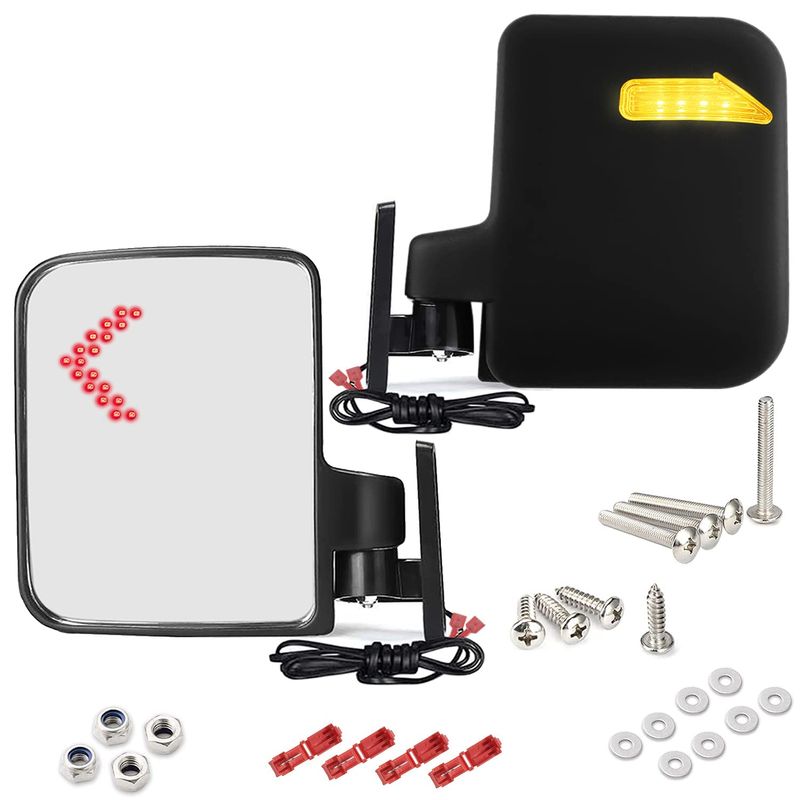 Golf Cart Mirror Universal Golf Cart Side Mirrors Rear view Mirrors for ...