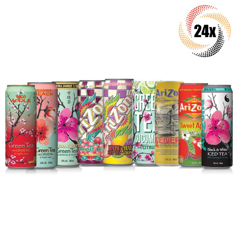 24x Cans Arizona Variety Pack Multiple Flavors 23oz ( Mix & Match ...