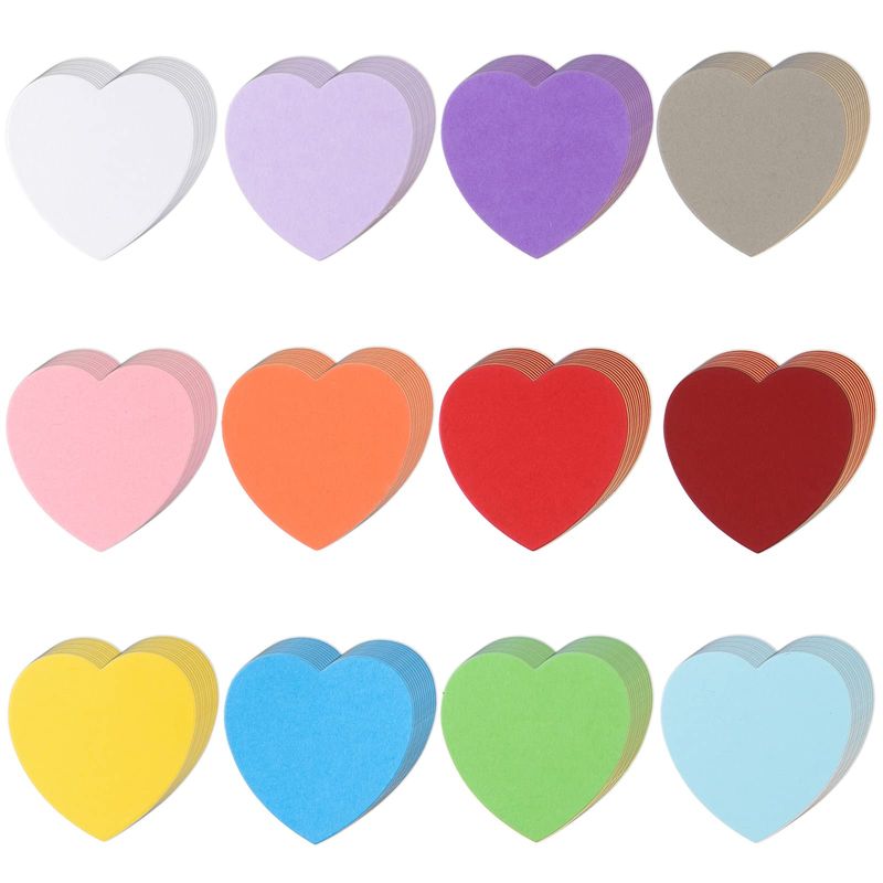 360 Pieces Small Heart Cutouts Paper Heart Shapes 2" Assorted Color ...