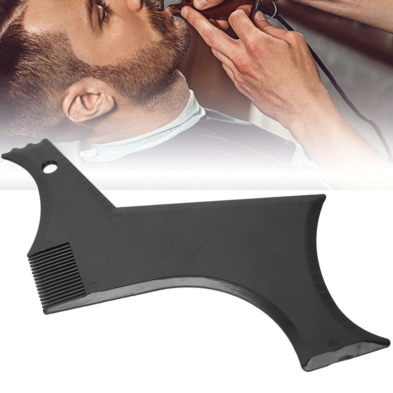 Beard Shaping Tools, Men'S Beard Template Beard Styling Black Plastics ...