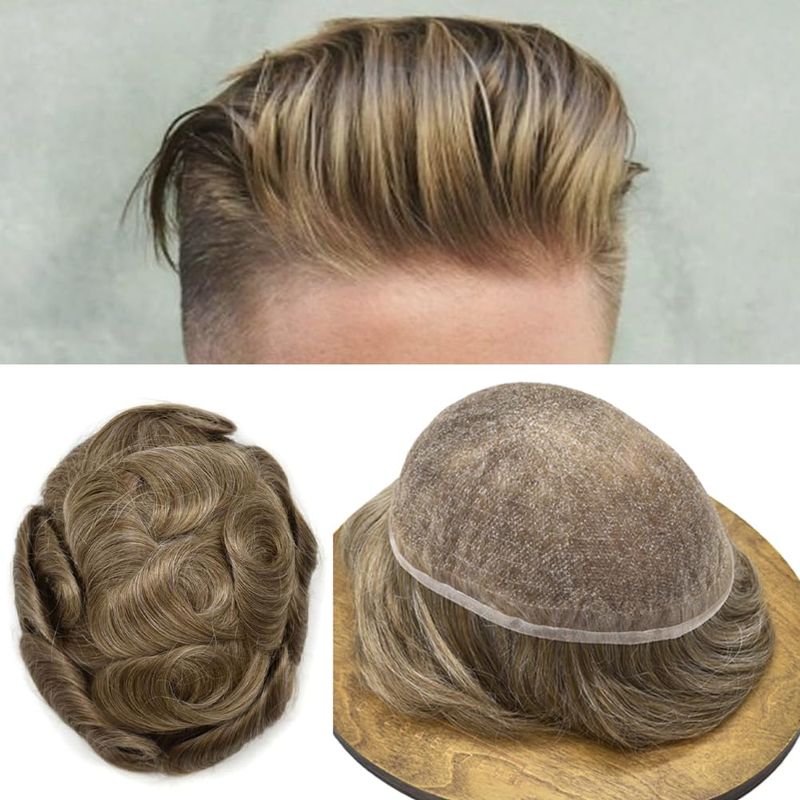 Healthlif Men Toupee Full Swiss Lace Male Hair Capillary Prosthesis ...