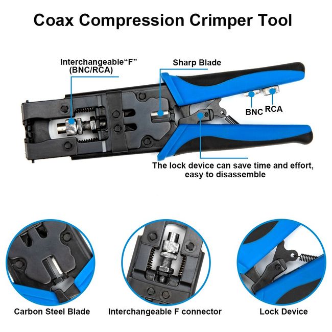 Coax Cable Crimping Tool