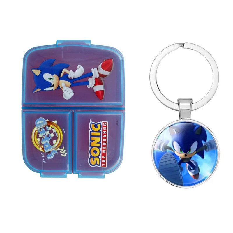 Sonic Sandwich Lunch Snack Box Multi Compartment Kids Children School ...