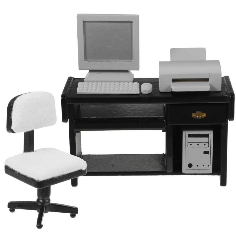Toyvian 1 Set Mini Office Desk Toys Mini Office Desk for Crafts ...