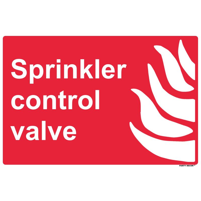 1 x safety sign - sprinkler control valve - landscape - self adhesive ...