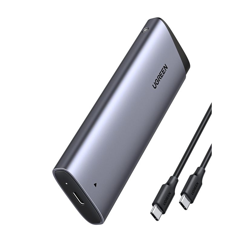 UGREEN M.2 NVMe Enclosure, USB 3.2 Gen 2 SSD Enclosure, Tool-Free 10Gbps NVMe External Caddy ...