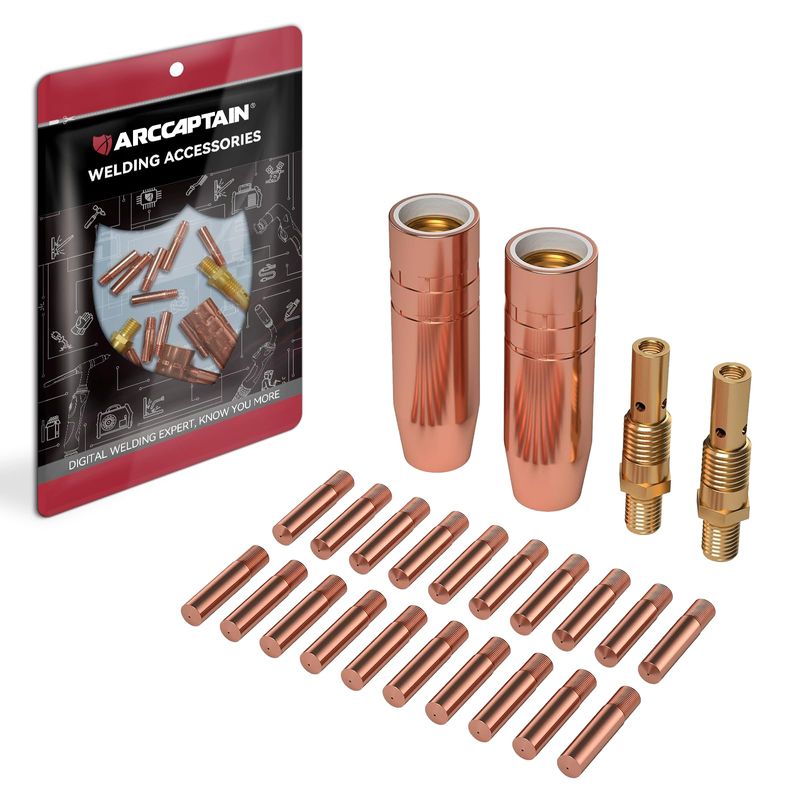 ARCCAPTAIN for Lincoln Magnum 100L Welder Part .035" Contact Tip Nozzle Diffuser MIG Welding Gun ...