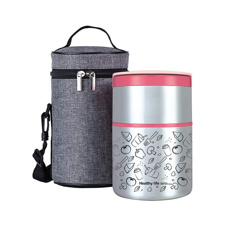 Lille Home 950ml Thermos Food Flask, Vacuum Insulated Stackable ...