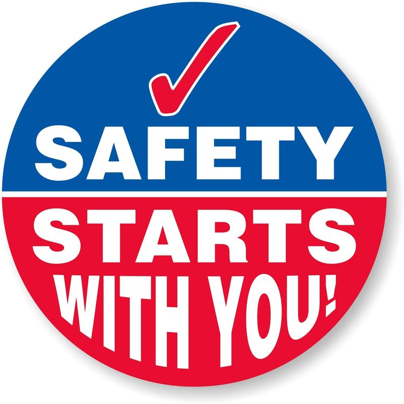 SmartSign Safety Starts with You Hard Hat Stickers | 2" x 2 ...