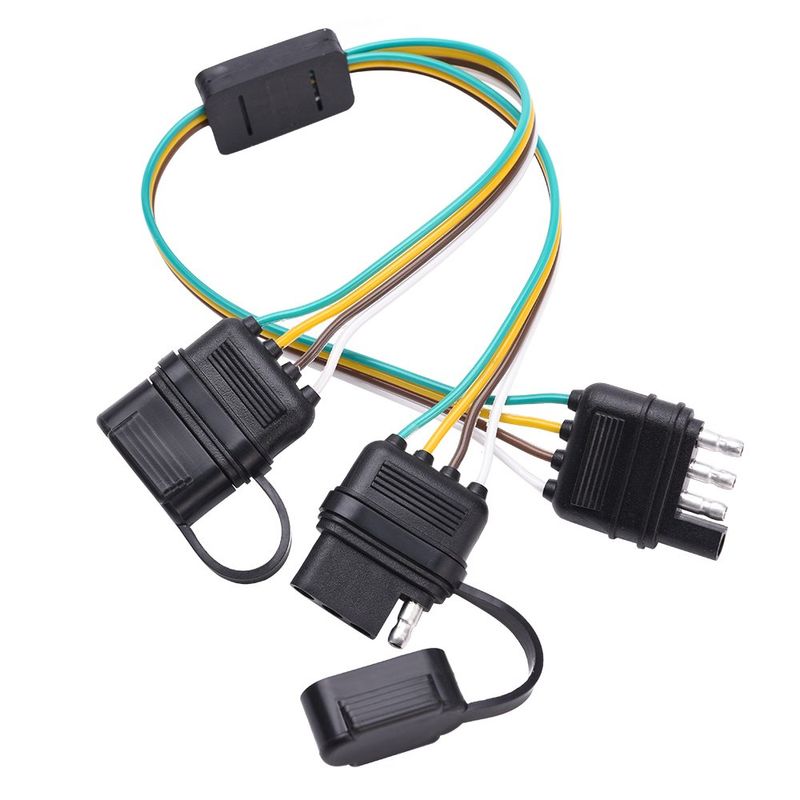 MICTUNING Universal 4 Way Flat Y-Splitter Plug and Play Adapter ...