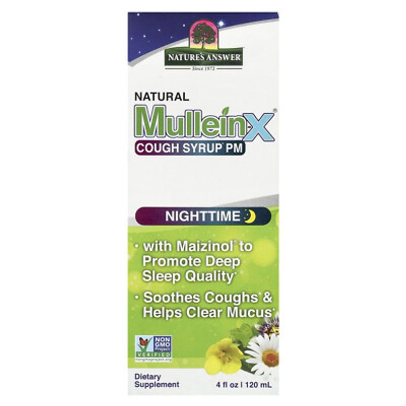 Natural Mullein-X Cough Syrup PM, Nighttime , 4 fl oz (120 ml) - Online ...