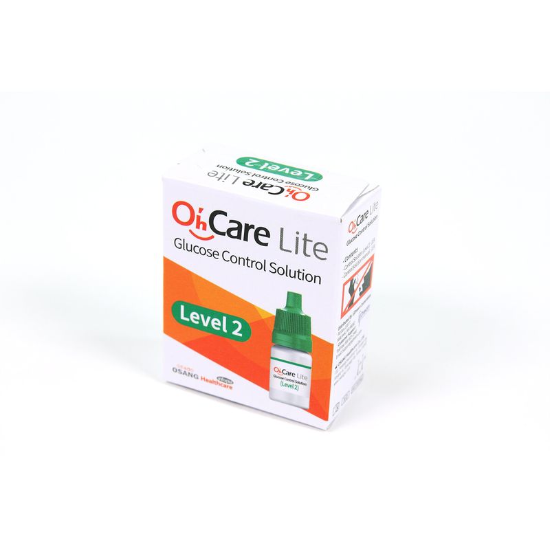 Oh’Care Lite Control Solution for Glucose Meter – Level 2 Blood Glucose ...