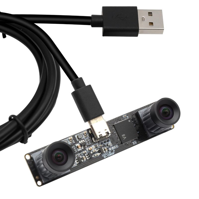 SVPRO 210fps Monochrome Global Shutter USB Camera Module Dual Lens Synchronization Black/White ...