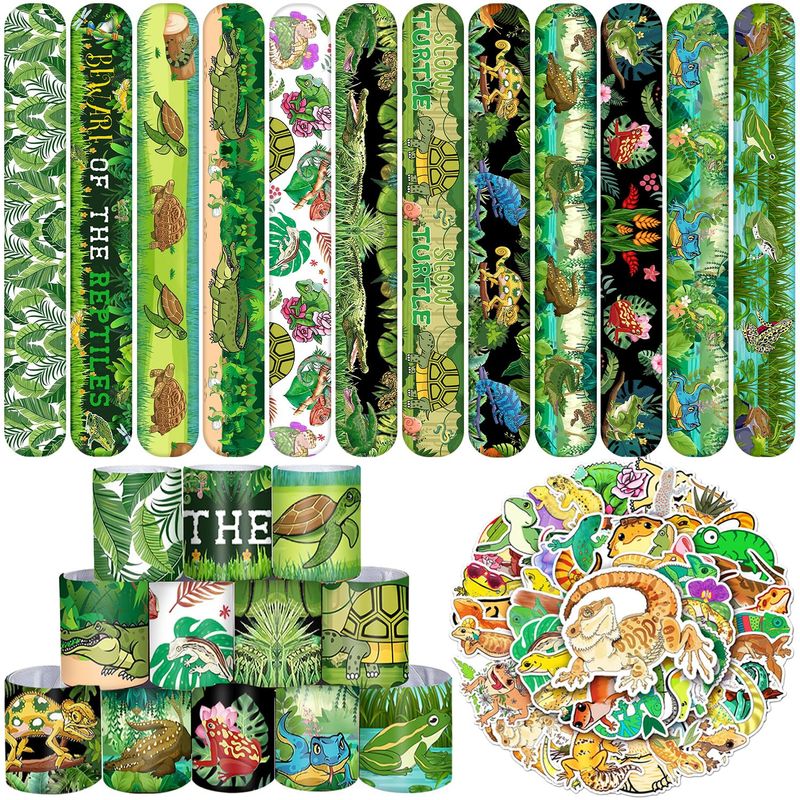 86PCS Reptile Party Favors 50PCS Reptile Stickers 36PCS Reptile Slap ...