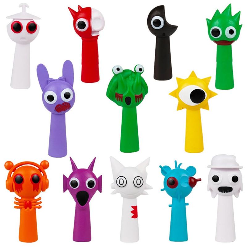 Splanky Ornaments Set of 12 Sprunki Figures Toy Character Singing ...