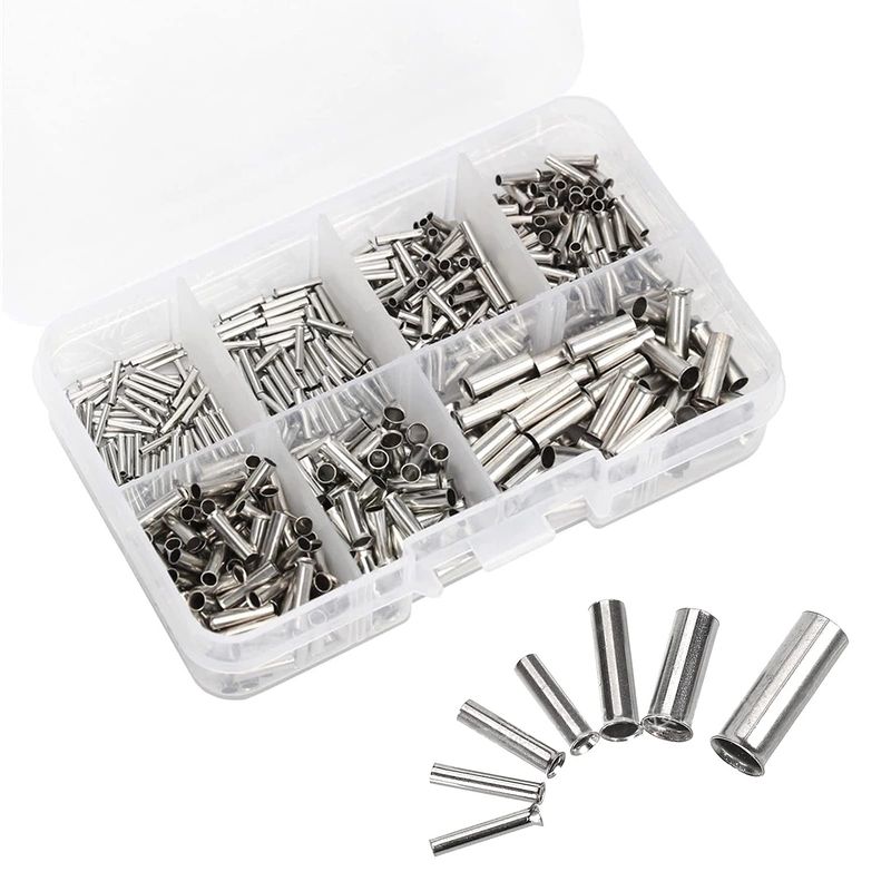 PENGLIN 600 PCS Ferrule Insulation Collarless Copper Tube Ferrule ...