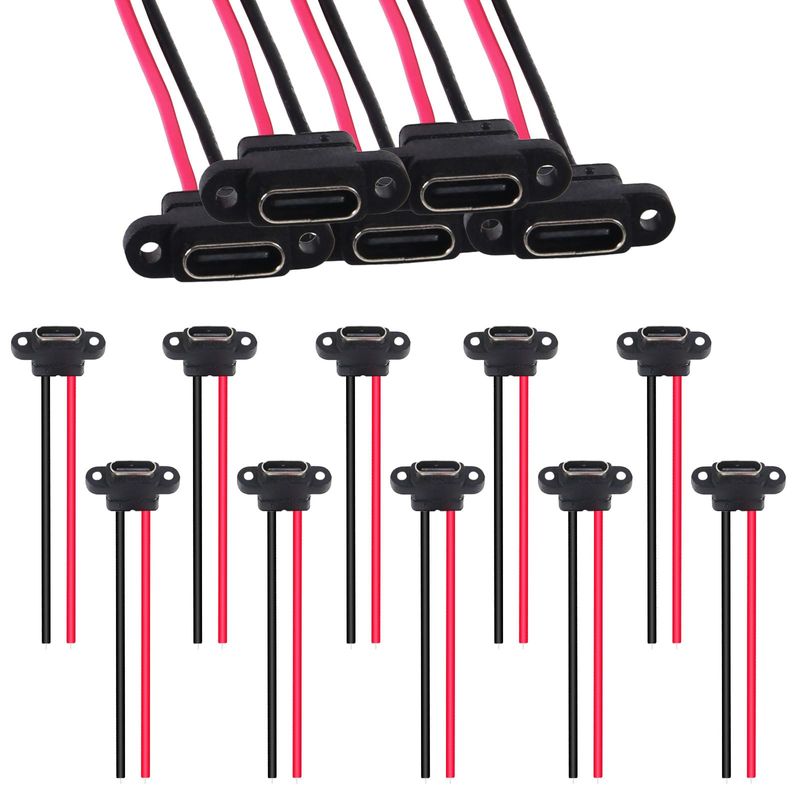 15Pcs Connector Type-C 2 Pin SMD SMT Female Socket USB C Charging Port ...