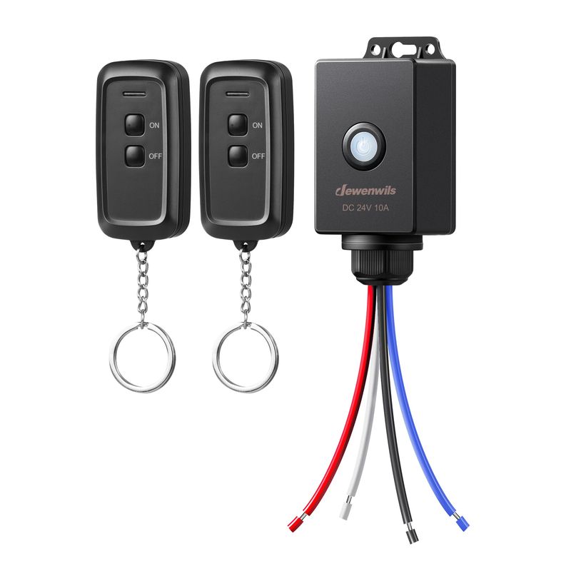 DEWENWILS Relay Remote Switch 24V Remote Control Switch, Wireless Light ...
