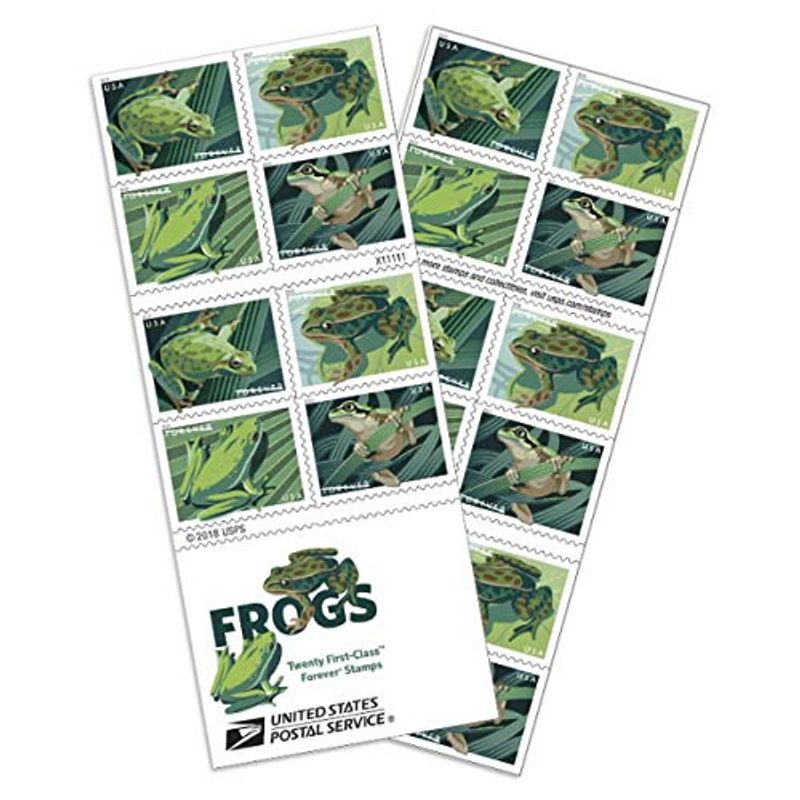 Frogs Forever Postage Stamps US First Class Postage Book of 20 - Online ...