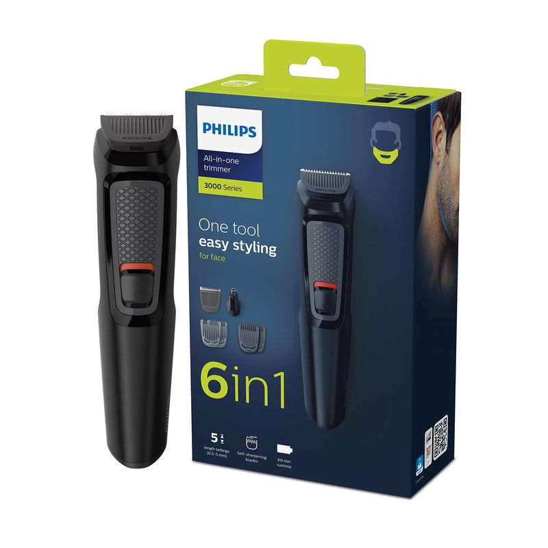 Philips MULTIGROOM Series 3000 MG3710/33 Rechargeable Black hair ...