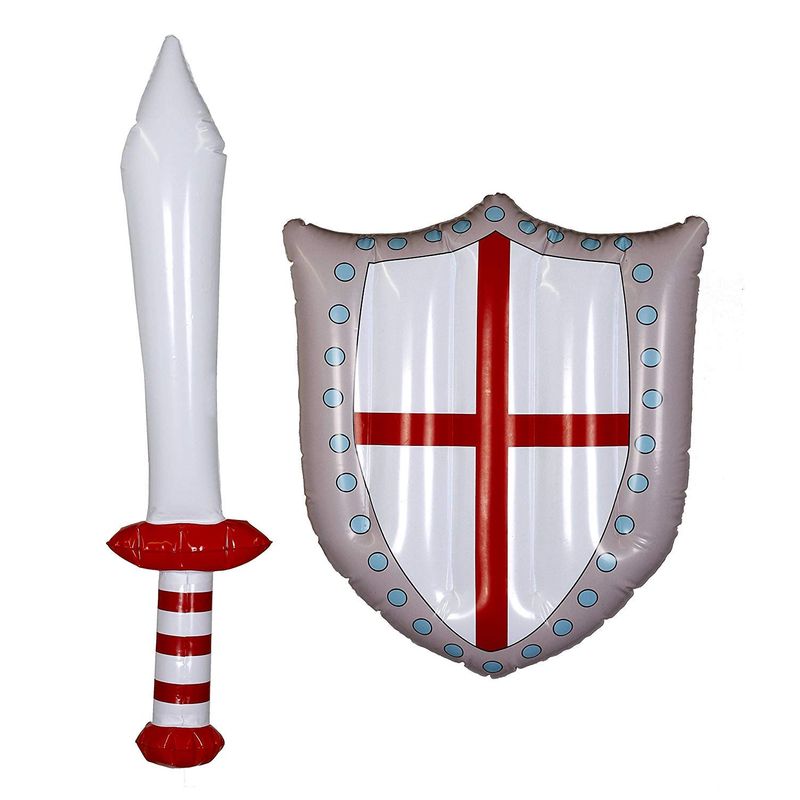 ILOVEFANCYDRESS INFLATABLE KNIGHTS ENGLISH FLAG SHIELD AND INFLATABLE ...