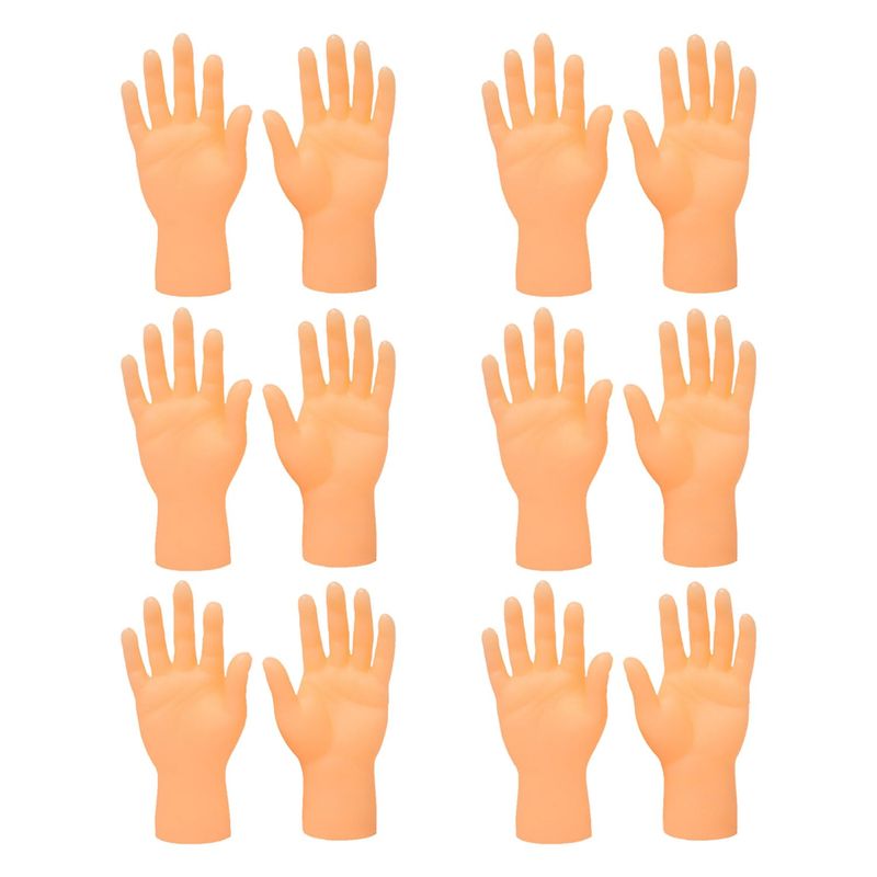 NAUZE 12Pcs Mini Hands Miniature Finger Hands with Left Hands and Right ...