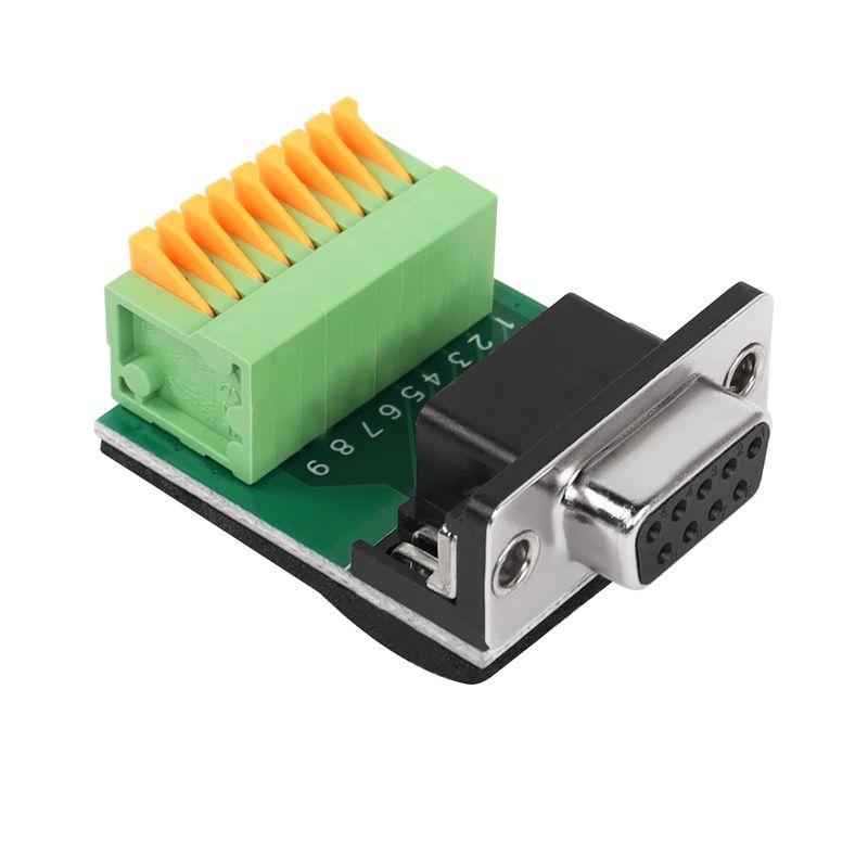 QIANRENON RS232 DB9 Quick Connect Solderless Adapter DB9 Female to 9 ...