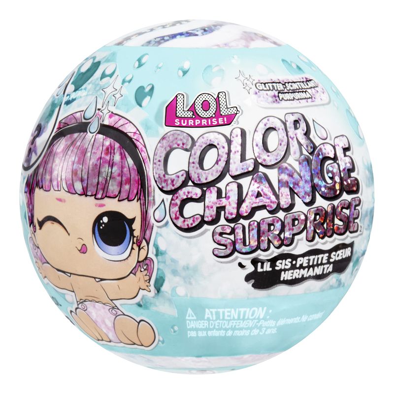 LOL Surprise Glitter Color Change Lil Sis with 5 Surprises- Collectible ...