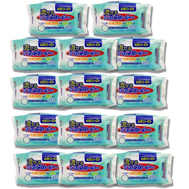 Flushable Toilet Cleaner, Toilet Cleaning Sheet, Flushable, Set of 30 ...