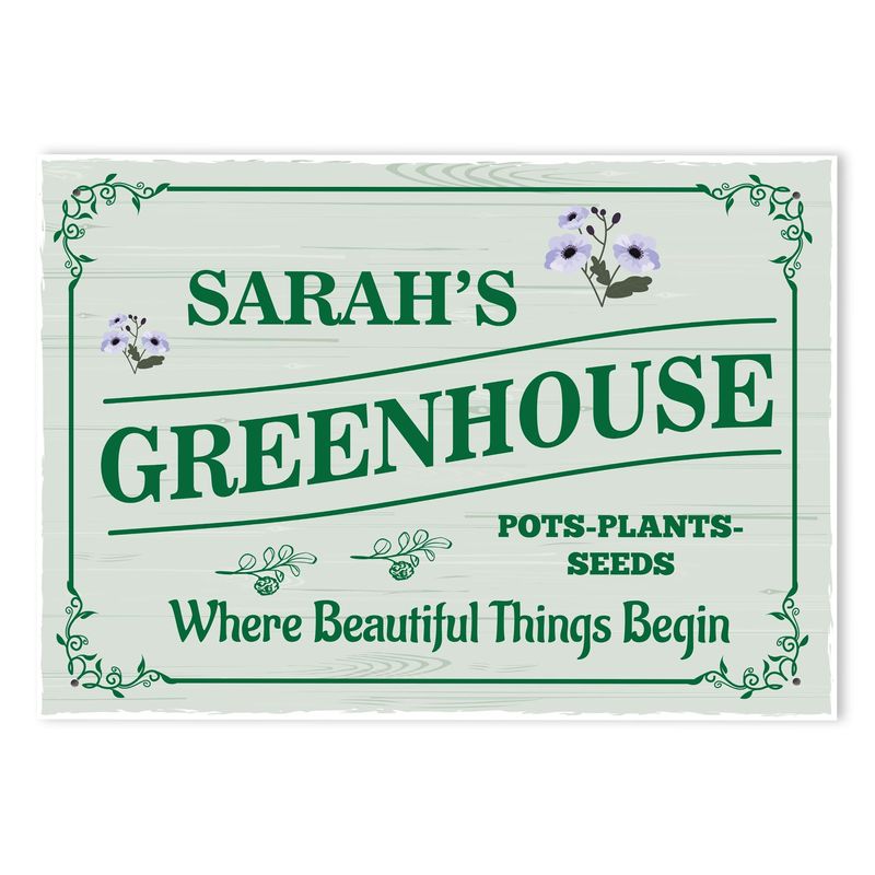 Red Ocean Personalised Greenhouse Sign Welcome Sign Garden Signs Home ...