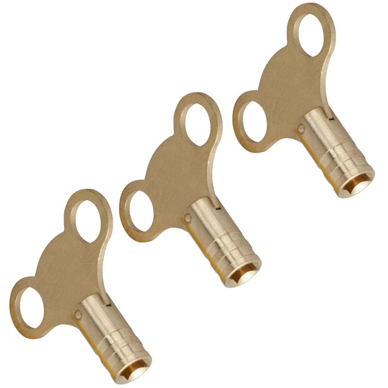 GTSE Pack of 3 Brass Radiator Key, Radiator Bleed Key, Radiator Bleed ...
