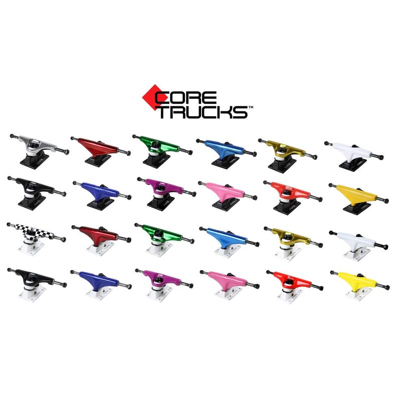 Core Skateboard Trucks 5.0 (7.75") Anodized Red / White Base, Premium ...