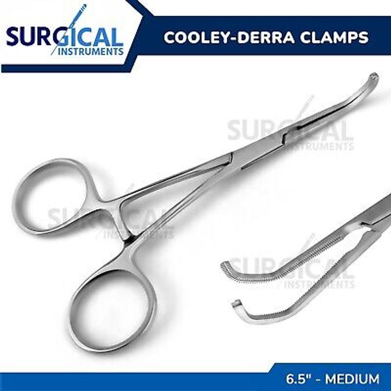 Cooley-Derra Pediatric Vascular Clamps For Anastomosis 6.5" Medium German Grade - Online ...