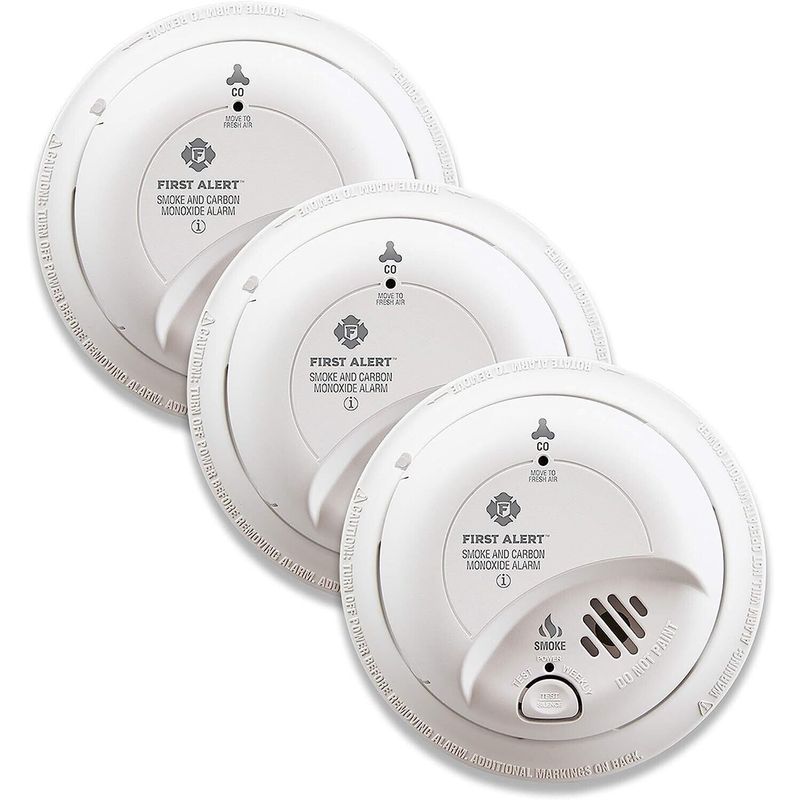 First Alert BRK SC9120B-3/SMICO100-AC Smoke & Carbon Monoxide CO ...
