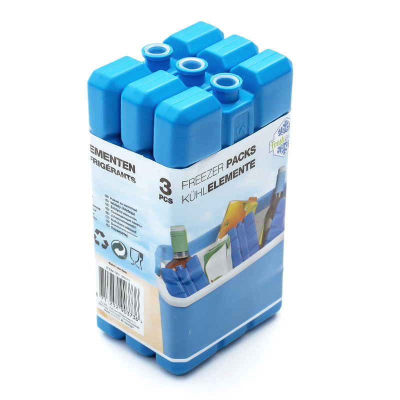 Pack Of 3 Refrigerant Filled Freezer Ice Blocks Reusable Outdoor Bar ...