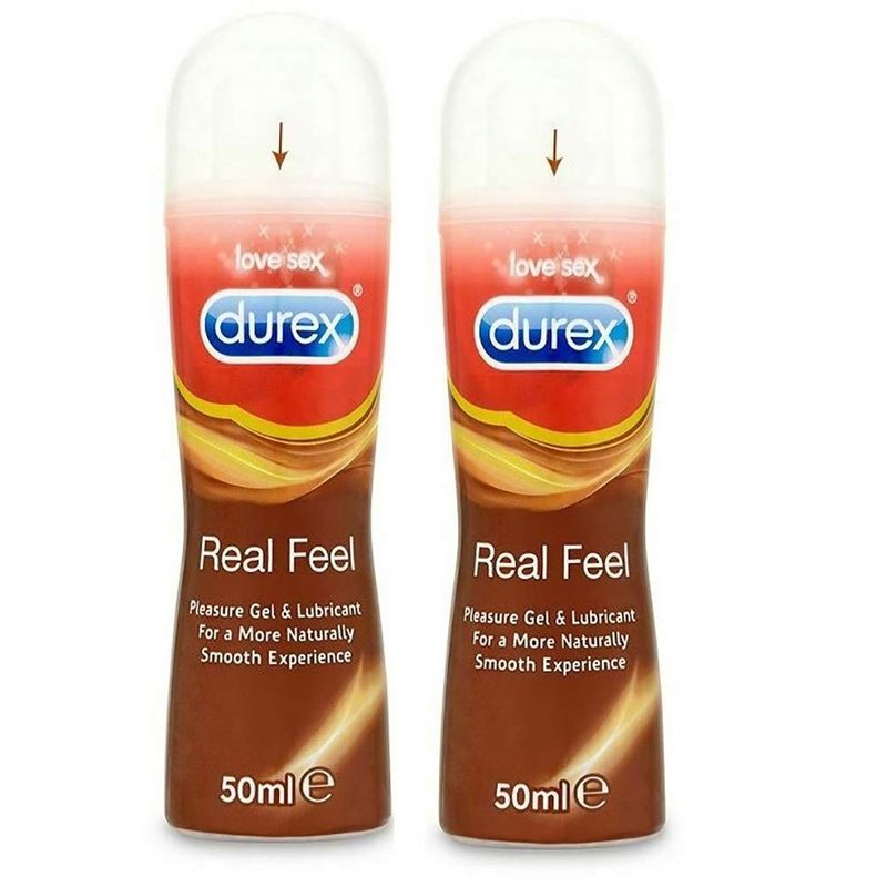 Durex Real Feel Lube Pleasure Gel Silicone Lubricant 50ml 2 Pack ...