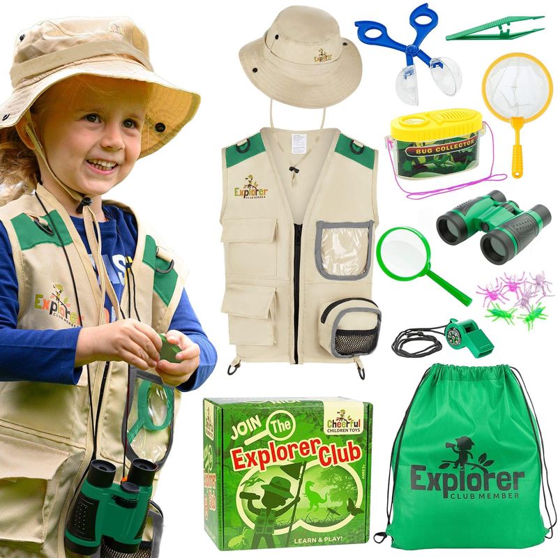 Cheerful Children Toys Kids Explorer Kit Bug Hunting Costume includes Hat Cargo Vest for 3-7 ...