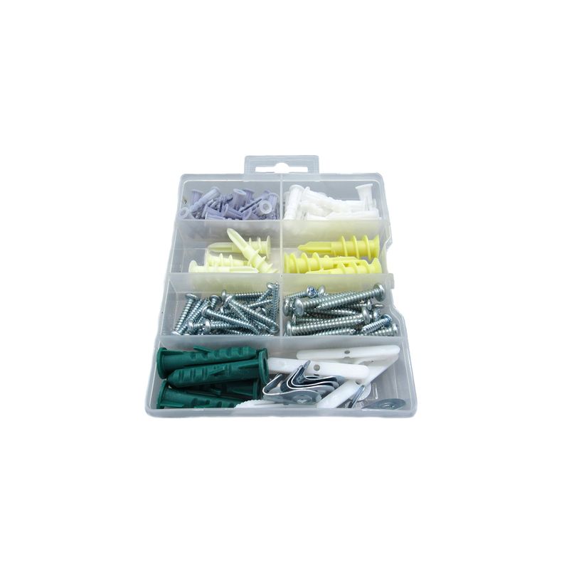 Drywall & Hollow Wall Anchor Assortment Kit Organizer - Plastic Anchors ...