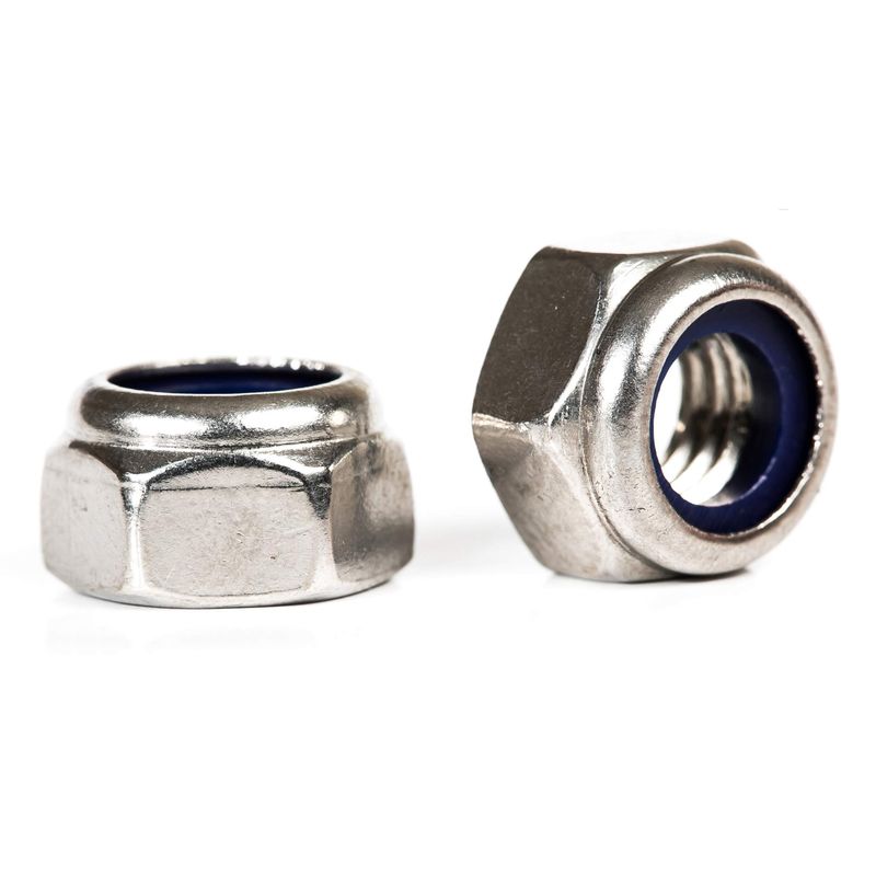 M3 (3mm Ø) Nylock Nuts Nylon Insert Locking Nuts A2 Stainless Steel ...
