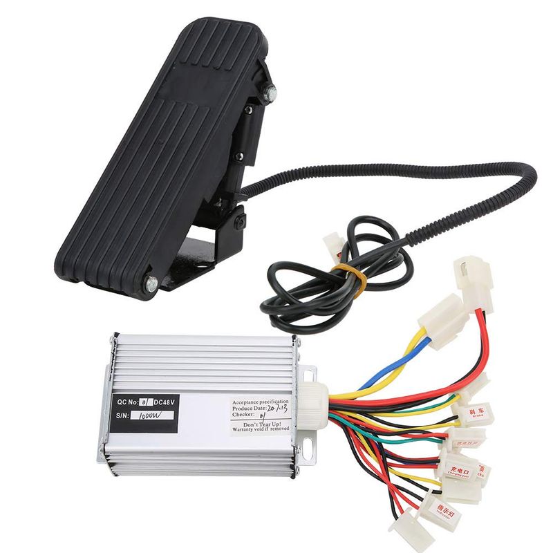 Controller Brush, 48V 1000W Brush Controller with Foot Pedal Kit for ...