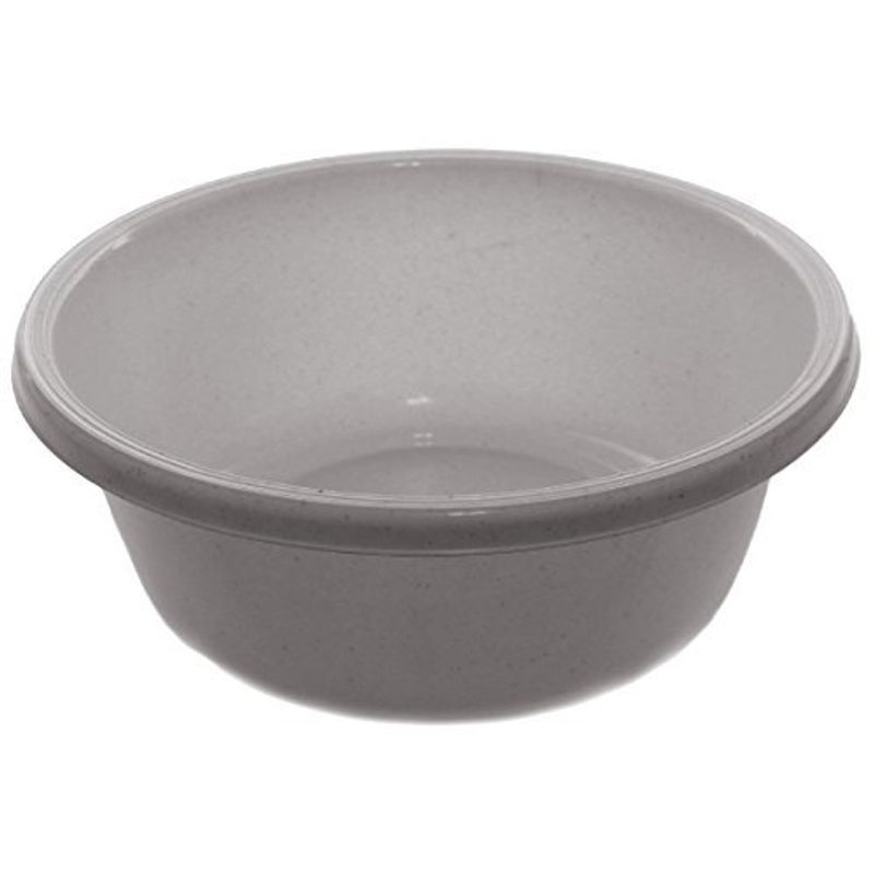 Ybm Home Round Plastic Wash Basin (1151 13 inch, White with Dots) - Online Marketplace - EveryMarket