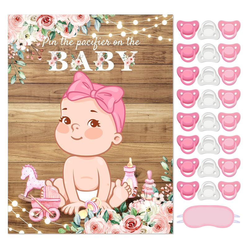 Faccito Pin The Pacifier Baby Shower Game Baby Shower Party Decorations ...
