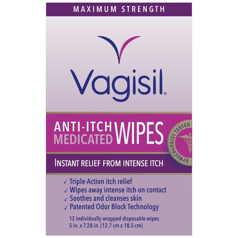 Vagisil Anti-Itch Medicated Wipes Maximum Strength 12 Ea - Online ...