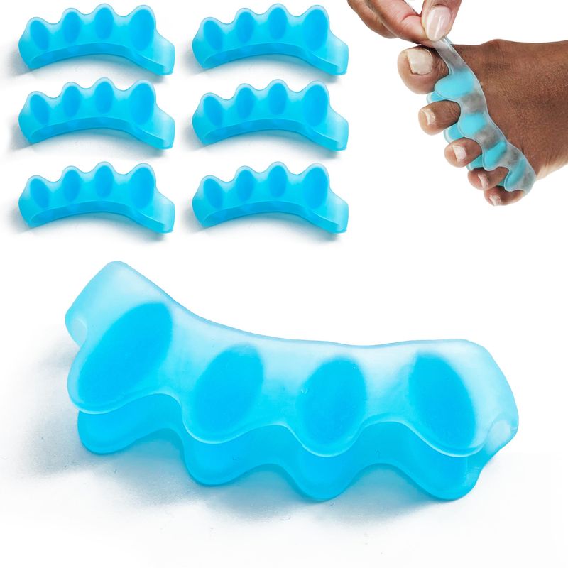Toe Separators (3 Pairs Blue) - Help Relieve Foot Pain & Correct Your ...