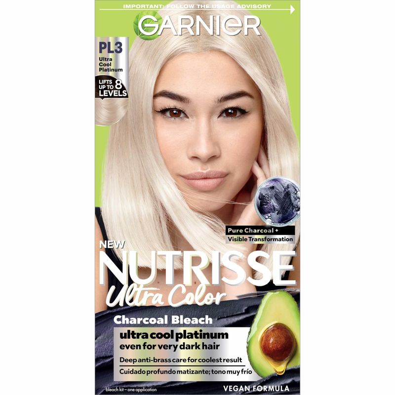 Garnier Hair Color Nutrisse Ultra Color Nourishing Crème, PL3 Charcoal ...