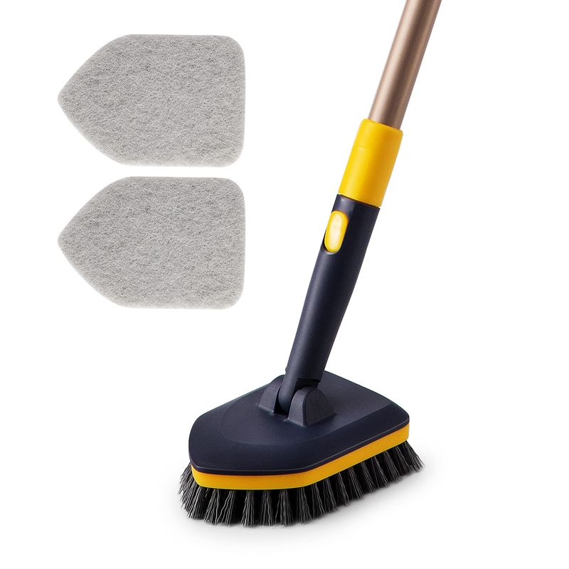 Yocada Tub Tile Scrubber Brush 2 in 1 Cleaning Brush 58.2 Inch ...