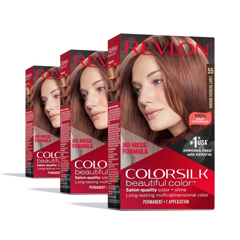 Revlon Permanent Hair Color, Permanent Red Hair Dye, Colorsilk with 100 ...