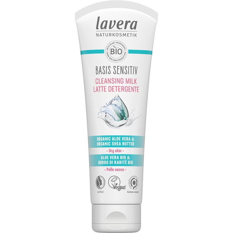 lavera Basis Sensitive Cleansing Milk - Facial Cleanser with Organic ...
