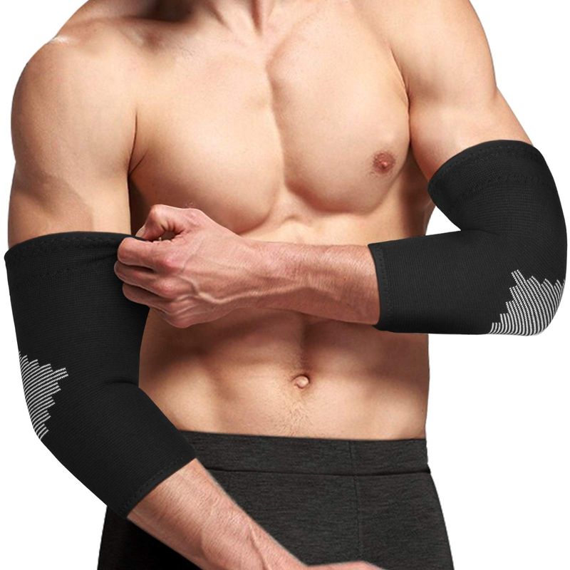 AVIDDA Elbow Support Sleeve for Men Women(Single Sleeve), Antislip Elbow Brace Compression Arm ...
